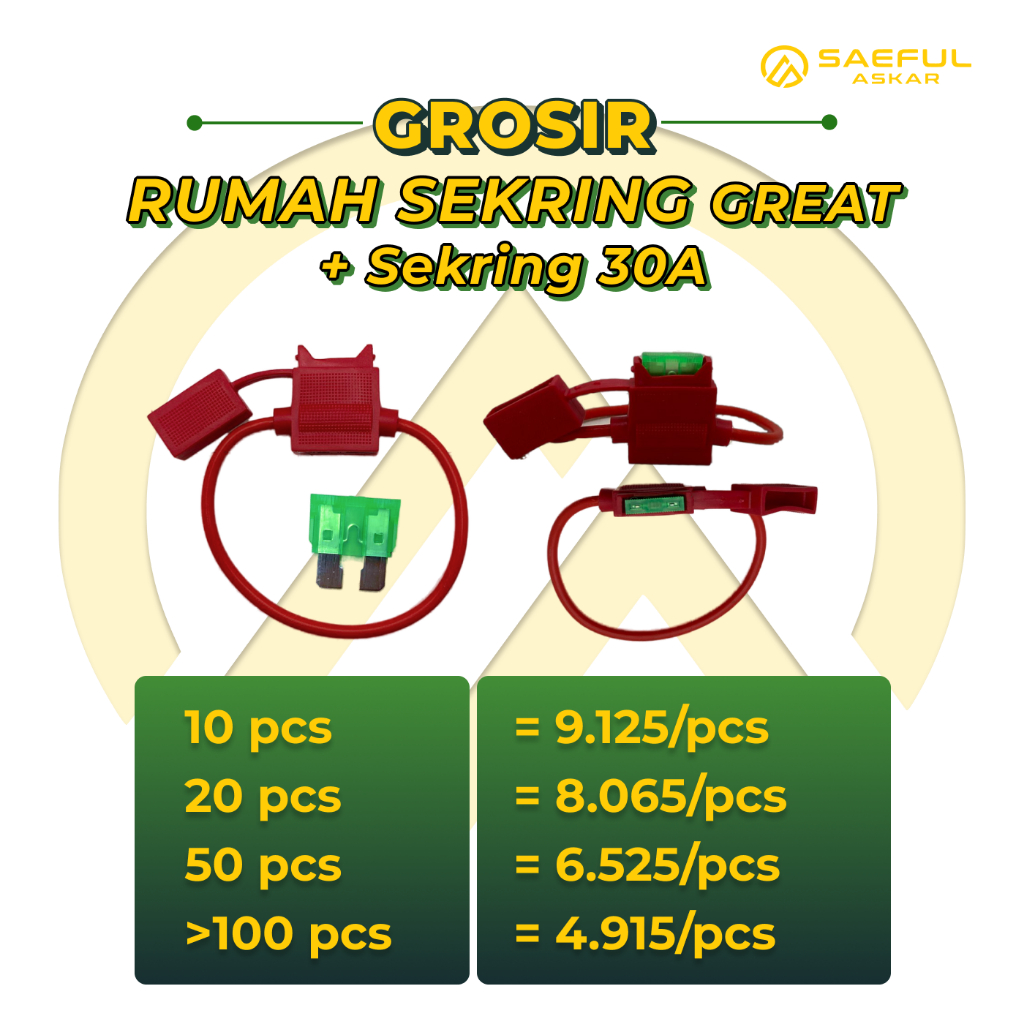 Jual Rumah Sekring Fuse Box Ceramic Great + Sekring Tancap 30A Sepeda ...