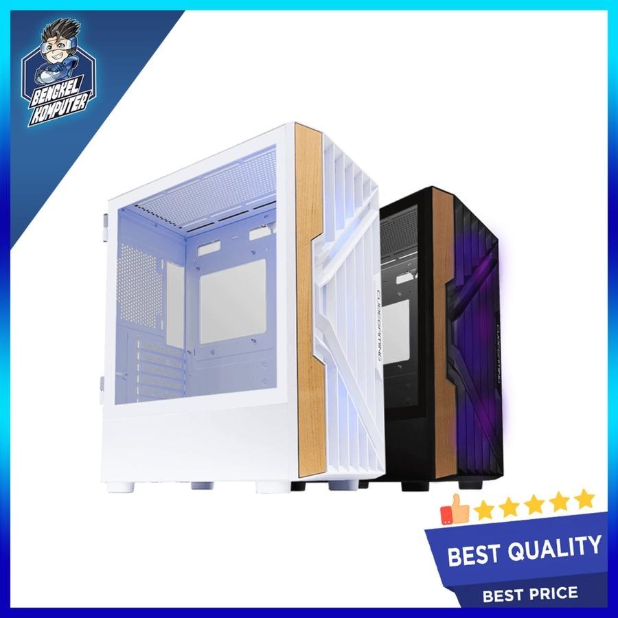 Jual CASING PC CUBE GAMING PREMIUM FURY 3 FAN RGB (BLACK&WHITE ...