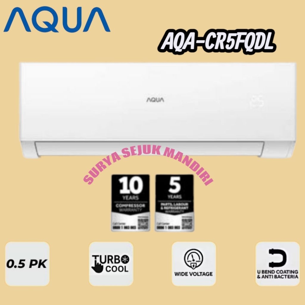 Jual AQUA AC STANDART 0.5PK R32 AQA-CR5FQDL AC AQUA STANDART 1/2PK AQA ...