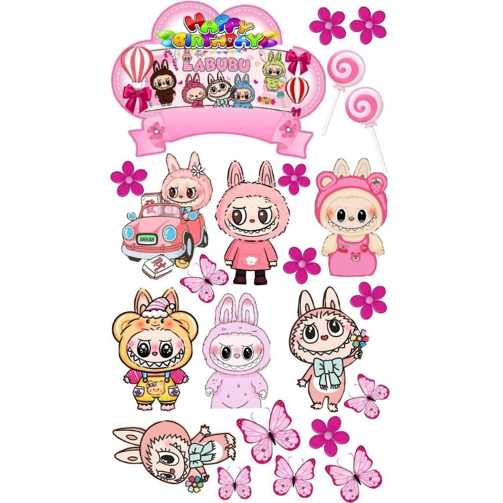 Jual LABUBU VIRAL TOPPER KUE ULANG TAHUN LABUBU / TOPPER CAKE ULTAH ...