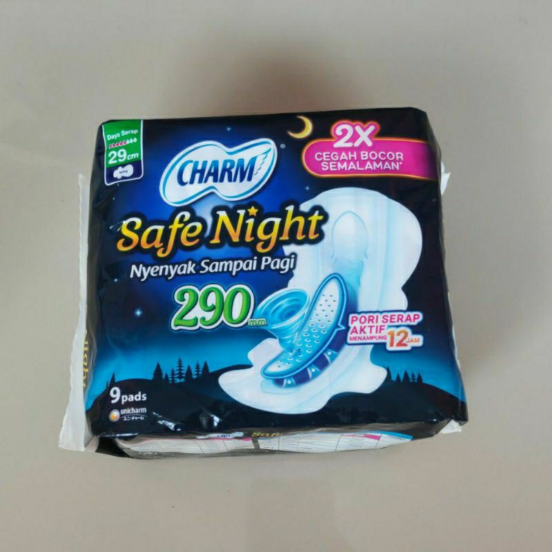 Jual ok_ngeng (ORI) CHARM Safe Night 29CM isi 9PADS (Bisa COD) | Shopee ...