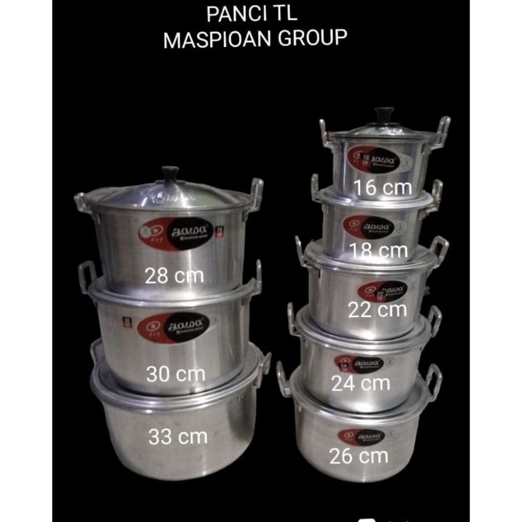 Jual Panci TL Jawa Ukuran 16,18,22,24,26,28,30,33 Cm/panci sayur/panci ...