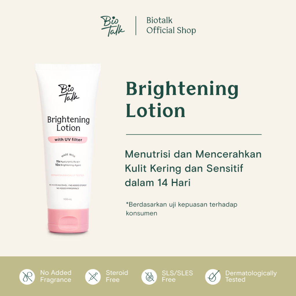 Jual Biotalk Brightening Lotion 11 Hyaluronic Acid | No Added Fragrance ...