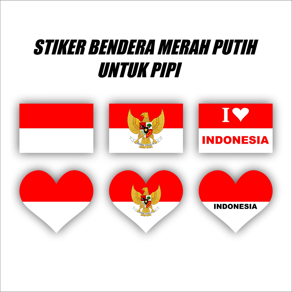 Jual 30 PCS STICKER PLAT NOMOR BENDERA INDONESIA-STICKER HUT RI BENDERA ...