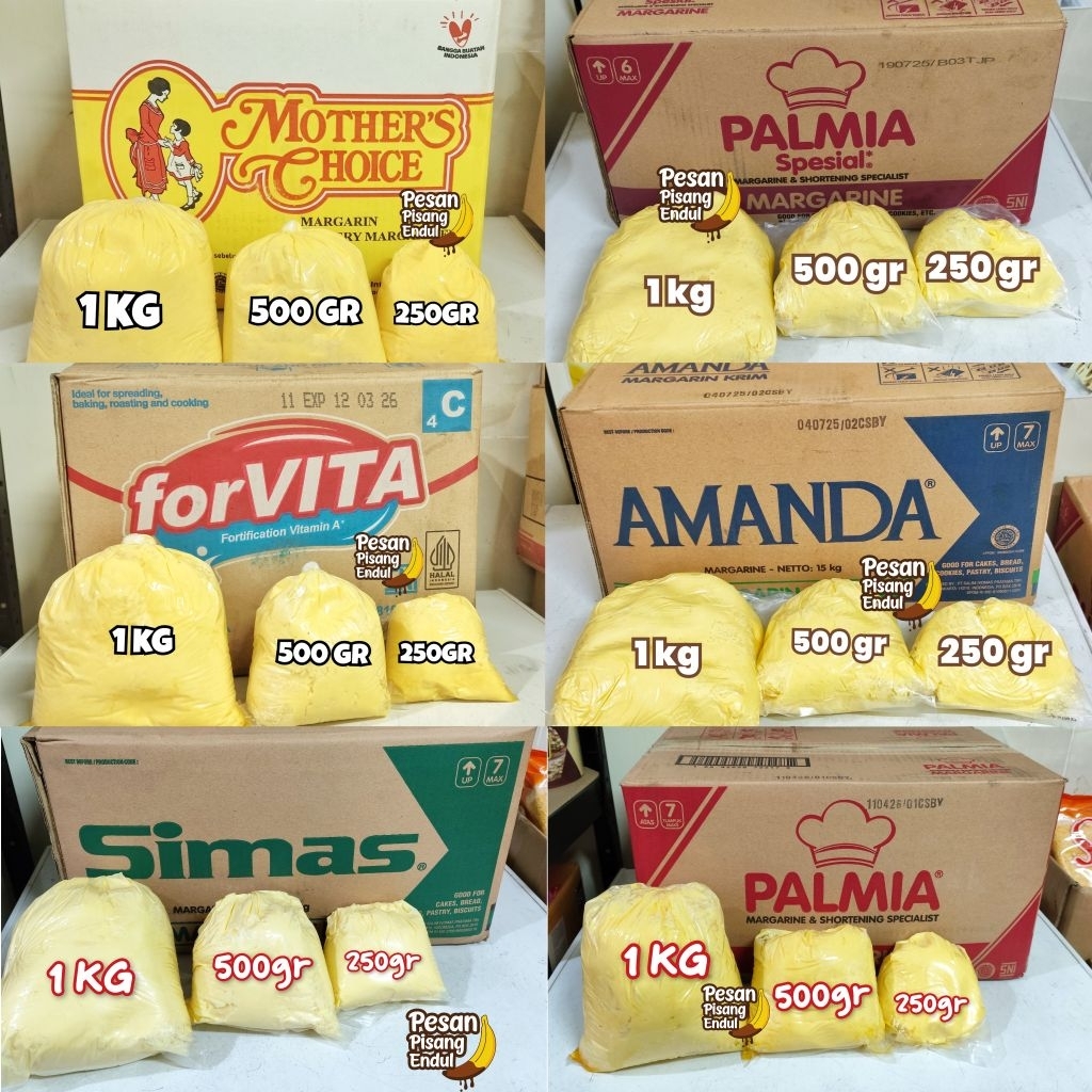 Jual Margarin Amanda, Simas, Forvita, Palmia, Mother Choice 500gram ...