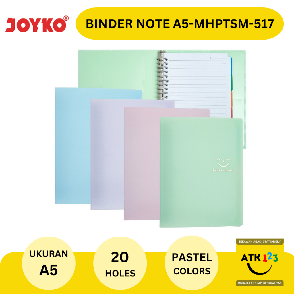 Jual JOYKO Map Binder / Buku Binder Kuliah Joyko A5-MHPTSM-M517 Pastel ...