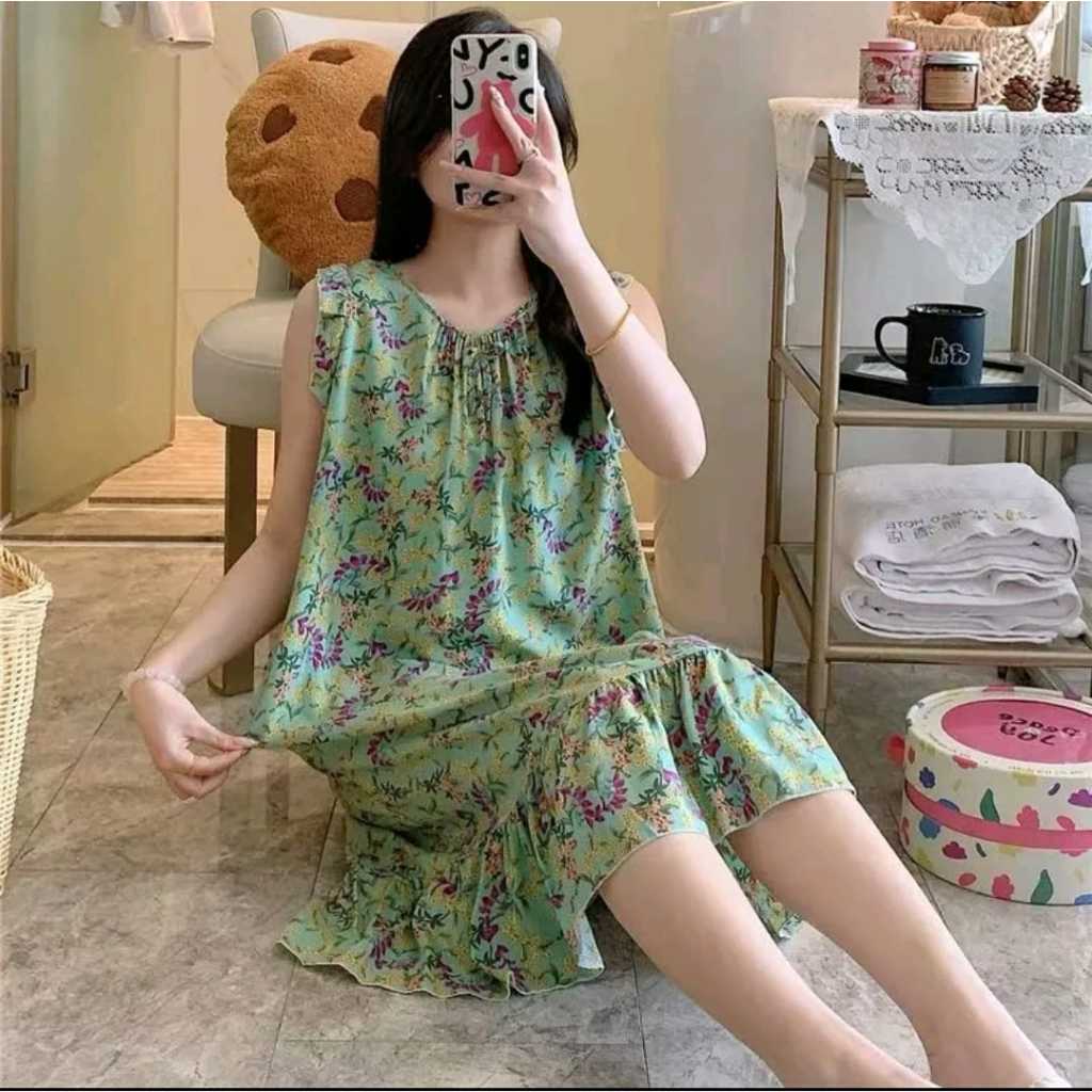 Jual Home Dress Yukensi Daster Motif Bunga Bumil Busui Friendly Produk ...