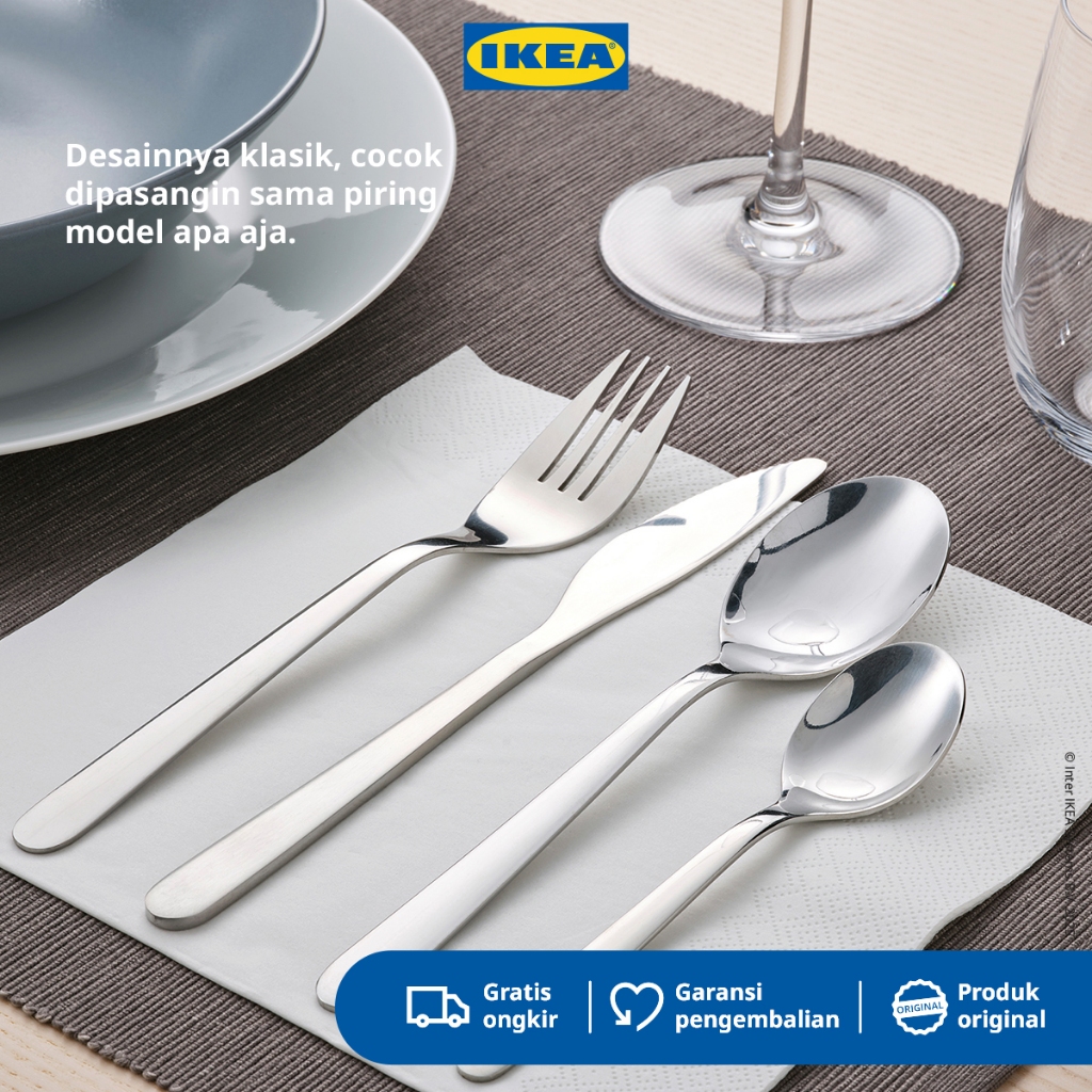 Jual IKEA FORNUFT Sendok Makan Stainless 19cm Isi 4 pcs Baja ...
