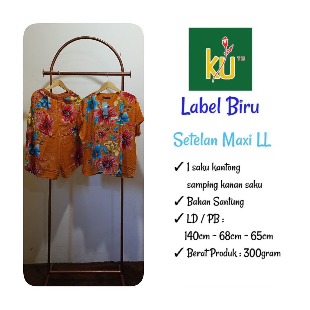 Jual KENCANA UNGU LABEL BIRU SETELAN MAXI LL | Shopee Indonesia