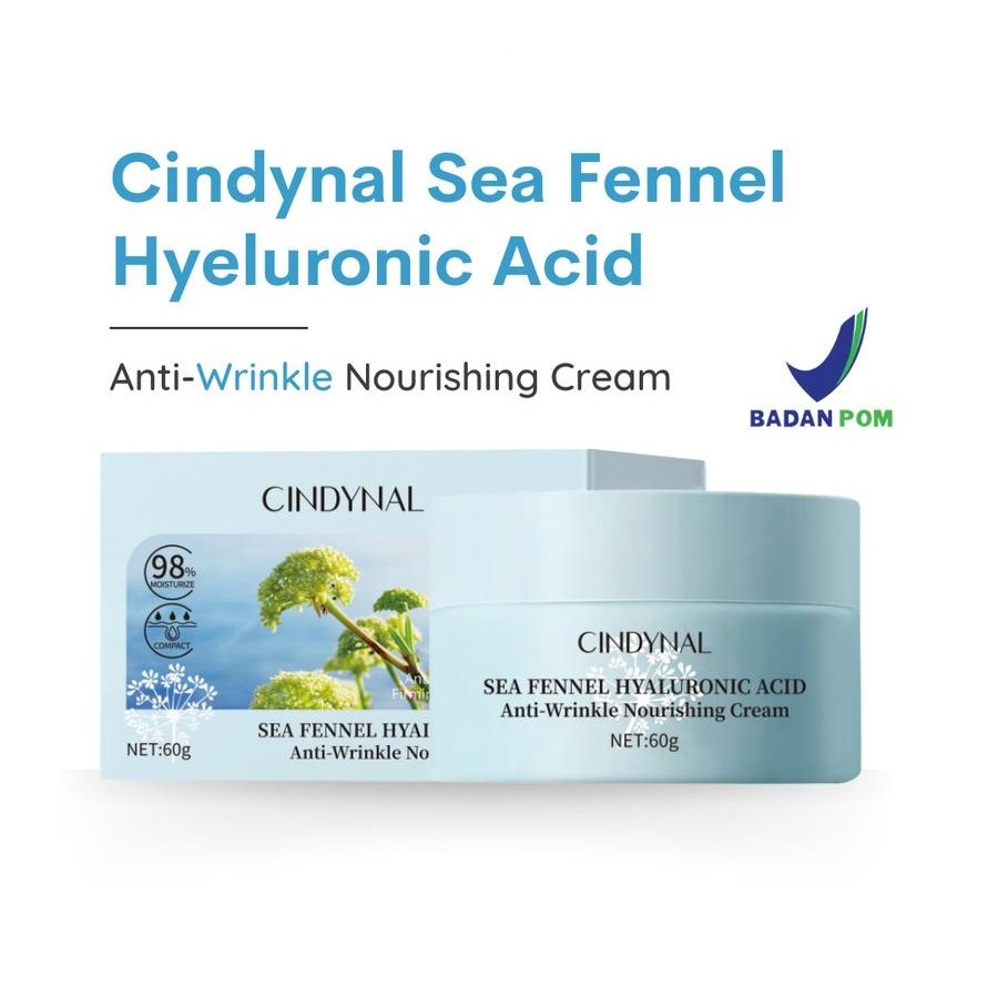 Jual BPOM] Cindynal Sea Fennel Hyaluronic Acid Anti Wrinkle Nourishing Cream 60g / Skin Barrier ...
