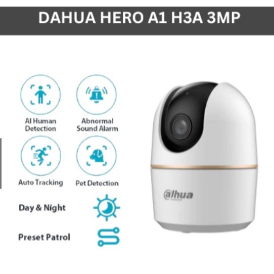 Jual PROMO DAHUA HERO A1 H3A 3MP 2K SMART WIRELESS CAMERA CCTV WIFI PAN ...