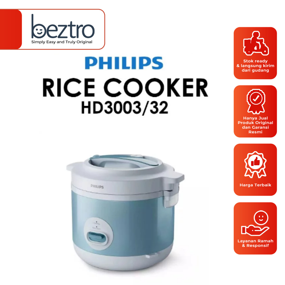 Jual Philips HD3003/32 - Rice Cooker Manual 1.8L Blue New Arrival ...