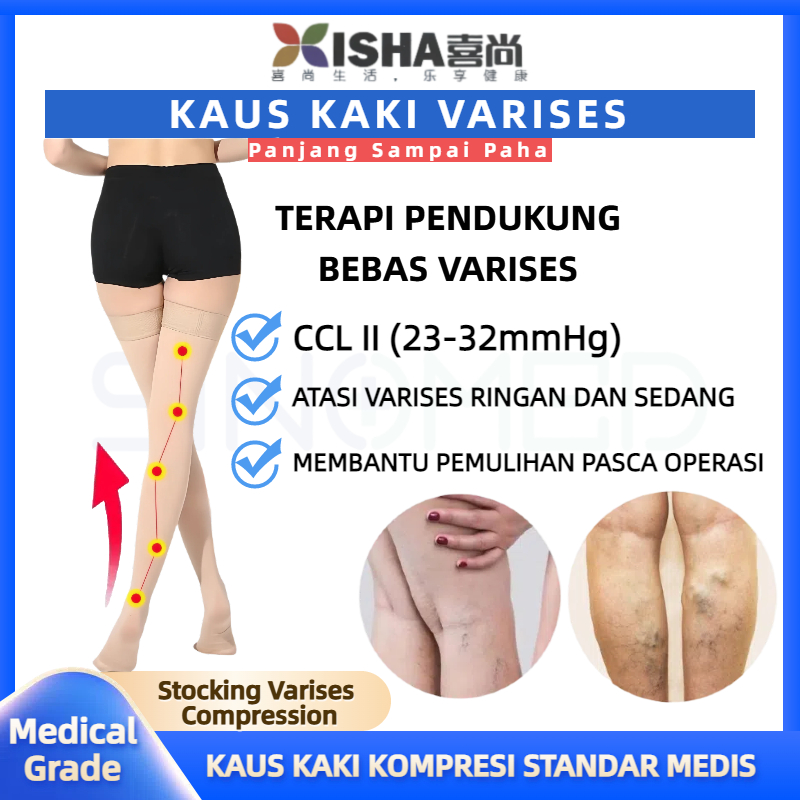 Jual Stocking Medis Kompresi Varises Kelas CCL II Untuk Kaki Bengkak ...