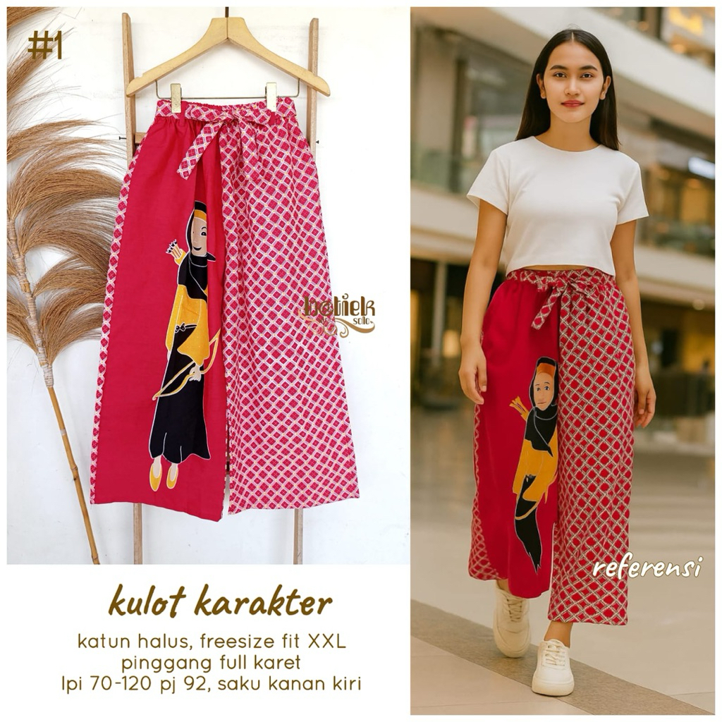 Jual KULOT KARAKTER JUMBO CELANA KULOT KEKINIAN KULOT BATIK CANTIK ...