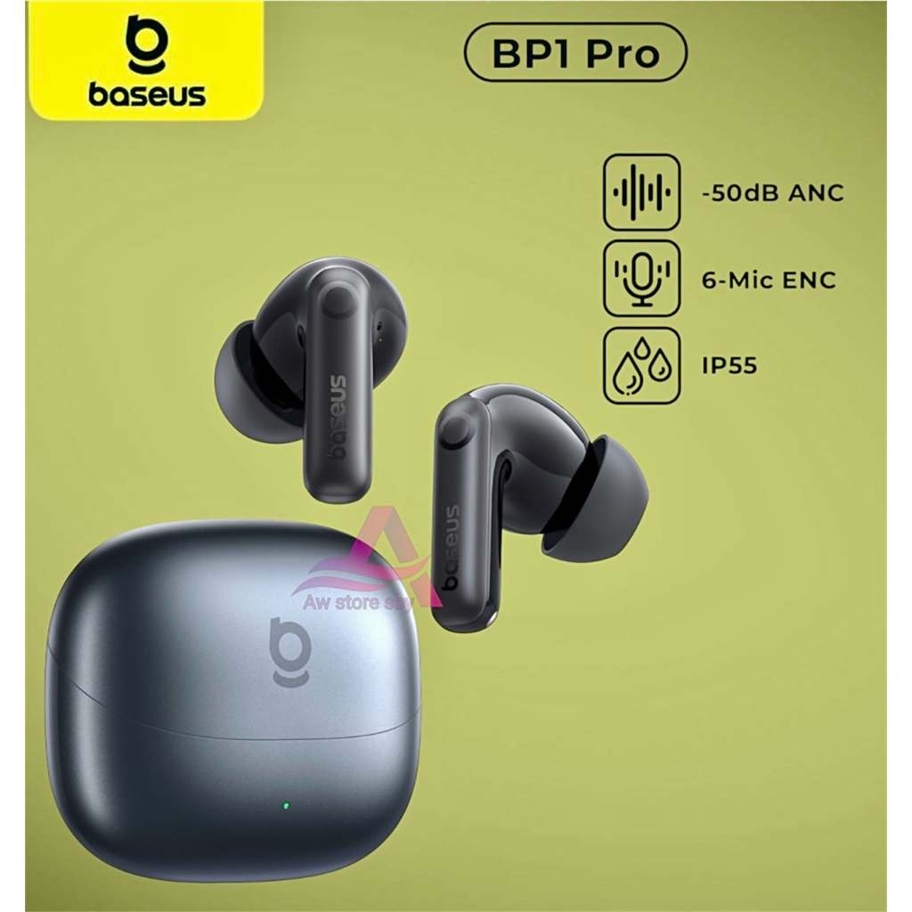 Jual BASEUS BP1 Pro Earphone Wireless TWS ANC Hi-Res LDAC -50dB 6 Mic ...