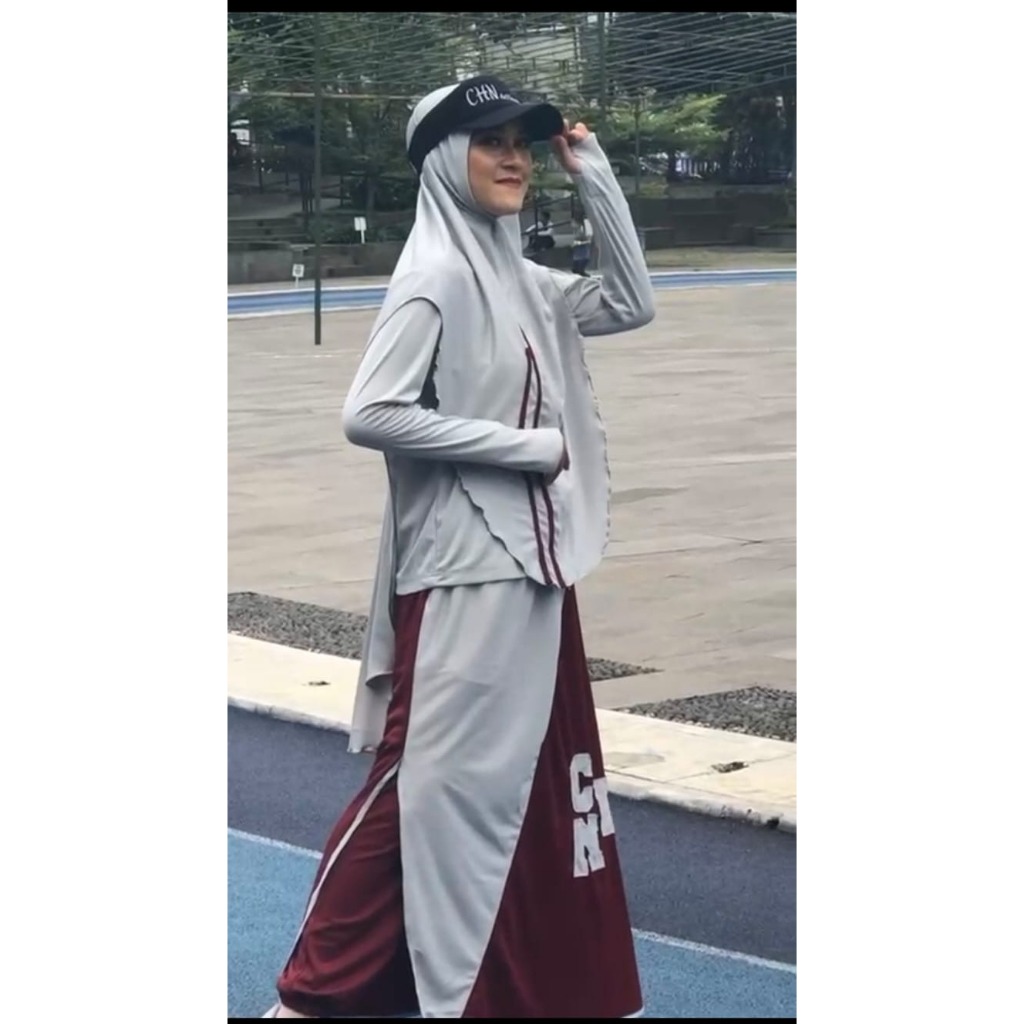 Jual Sporty Maroon Abu CHN by Chanelcloth | Shopee Indonesia