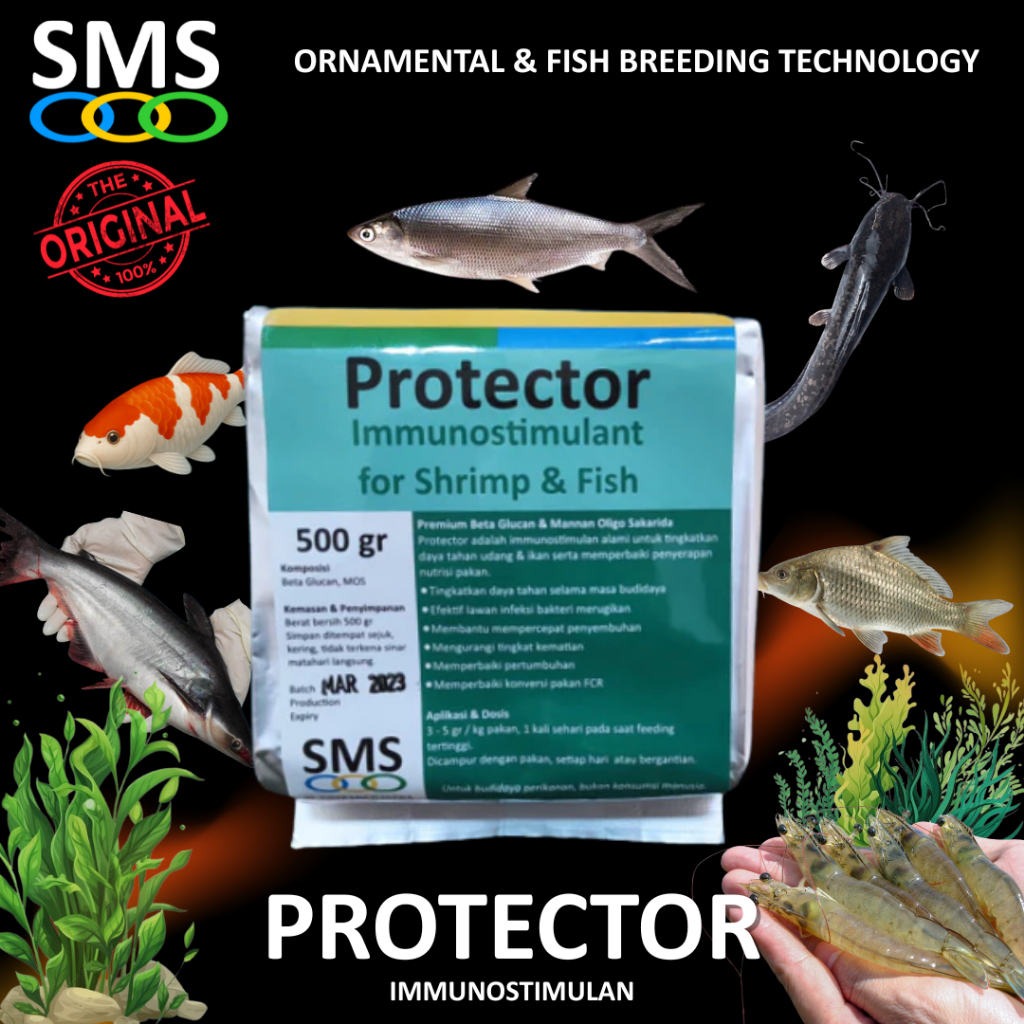 Jual PROTECTOR 500 gr Suplemen ikan dan udang/immunostimulan/nutrisi pada tubuh udang dan ikan ...