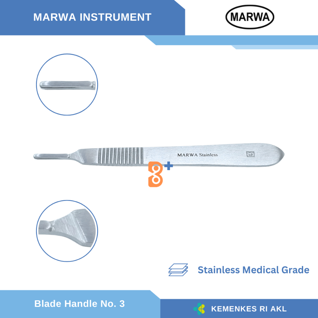 Jual Bard-Parker Scalpel Handle No 3 / Blade Handle / Gagang Bisturi No ...