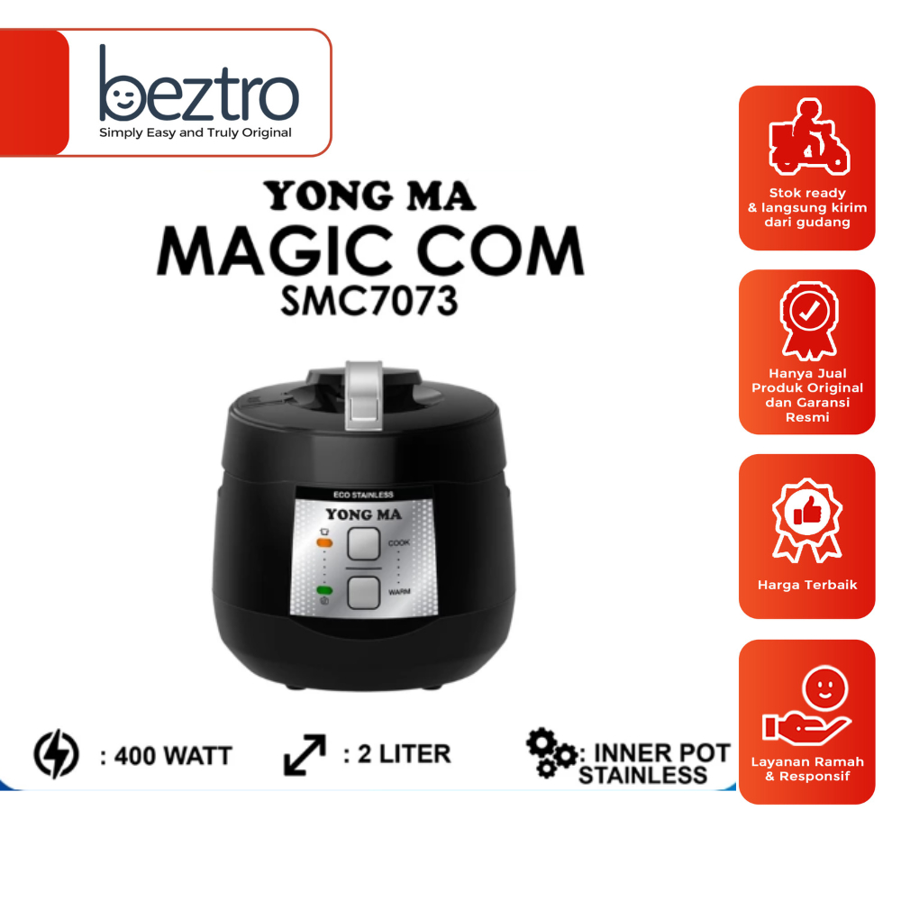 Jual YONG MA Rice Cooker SMC 7073 – Magic Com 2 Liter Hitam Inner pot ...