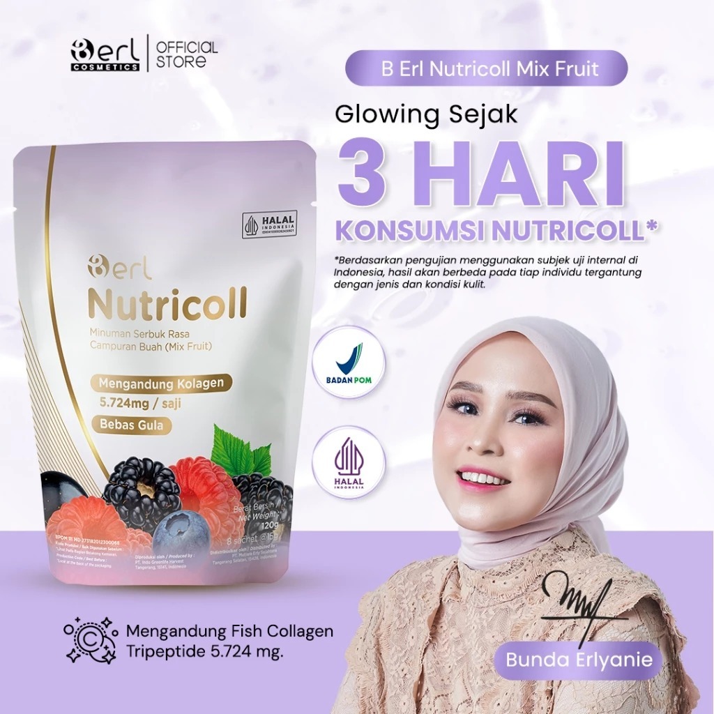 Jual B ERL Nutricoll Mixfruit Collagen Drink l Sarang Walet | Kolagen Beauty | Gluthathione ...