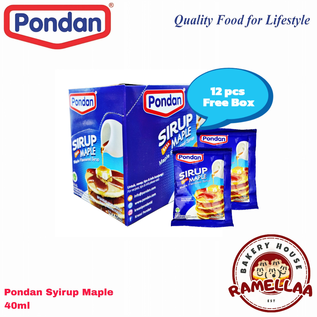 Jual (LEBIH HEMAT) Pondan Syirup Maple 12 x 40ml | Shopee Indonesia
