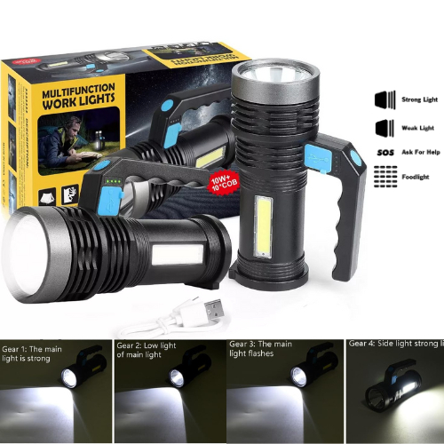 Jual LED Multifunction Work Light Senter 4 LED COB Senter 4 Mode Jarak ...