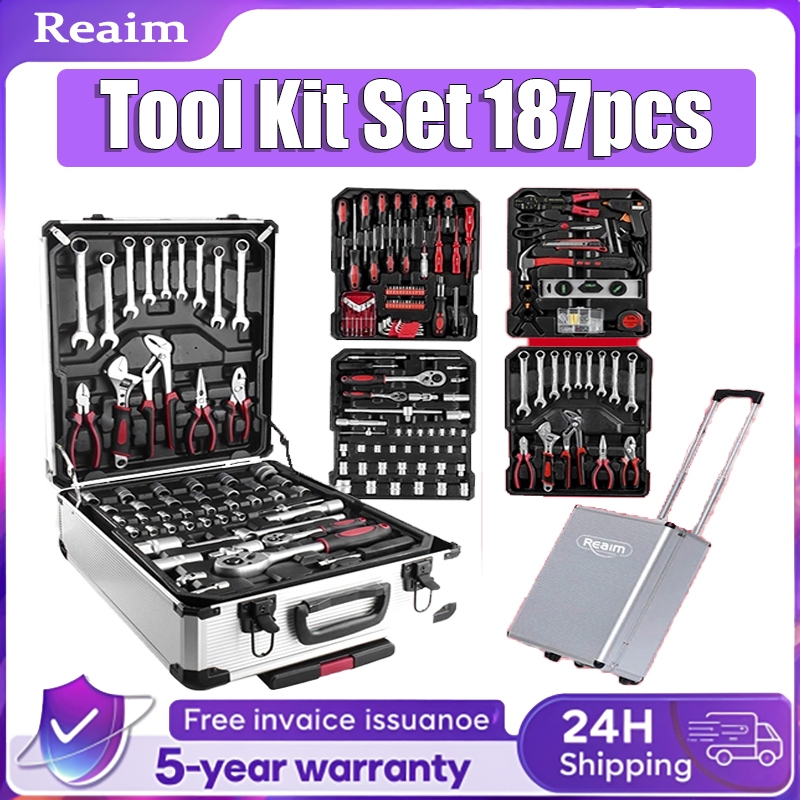 Jual Reaim HomeMaster Tool Set 187pcs Alat Bengkel dan Rumah Koper ...