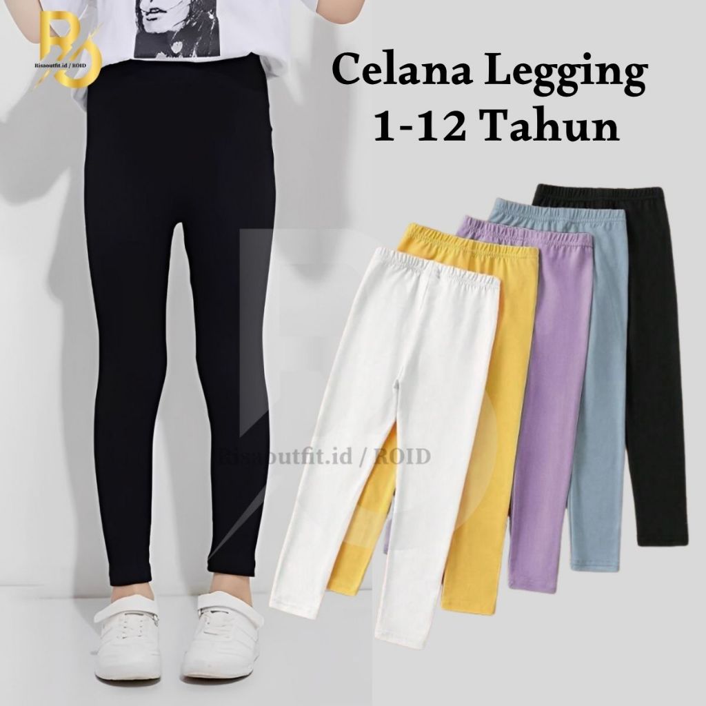 Jual Leging Anak Perempuan Bahan Spandex Premium Umur 1-12 Tahun Celana ...