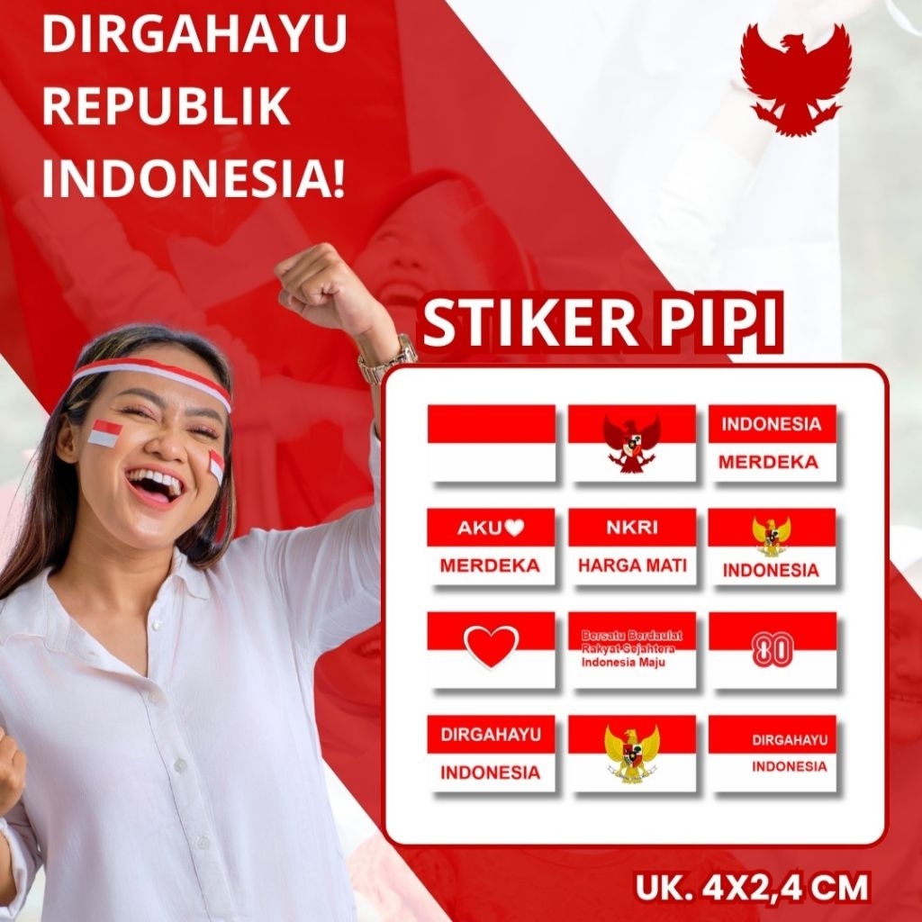 Jual Stiker Pipi isi 48 Spesial Kemerdekaan, Stiker Agustusan, Stiker ...