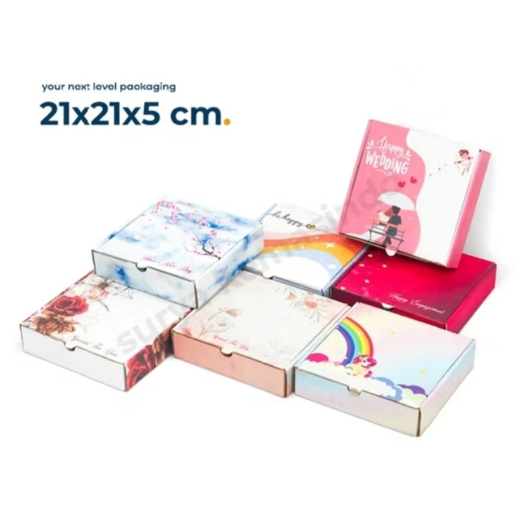 Jual Box Kardus 21x21x5 LS seri Ulang Tahun/Happy Birthday/Milad/Kado ...