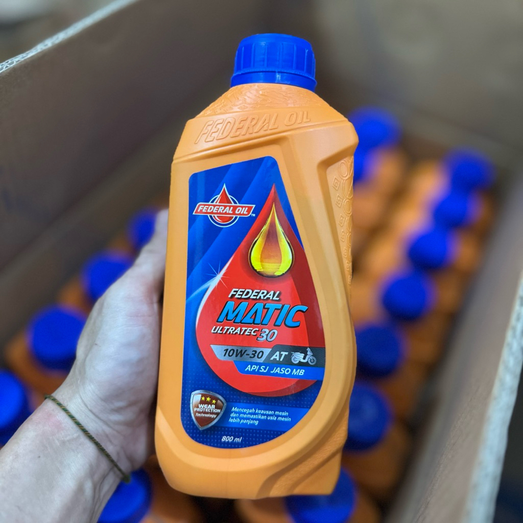 Jual OLI FEDERAL MATIC ORANGE SAE 10W-30 800ML | Shopee Indonesia