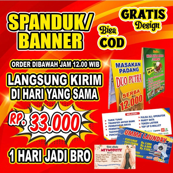 Jual cetak spanduk murah / cetak banner murah / banner warung / spanduk ...