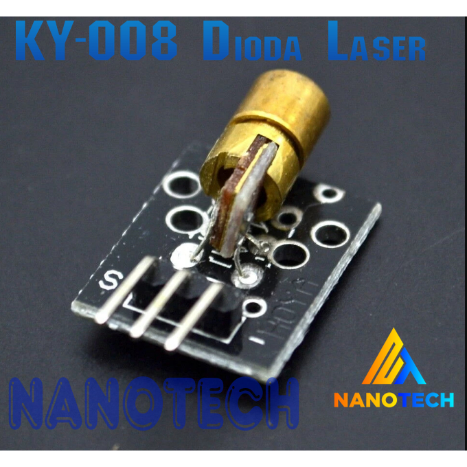 Jual KY-008 Red Laser Diode Transmitter Module 5V 650nm Arduino ...