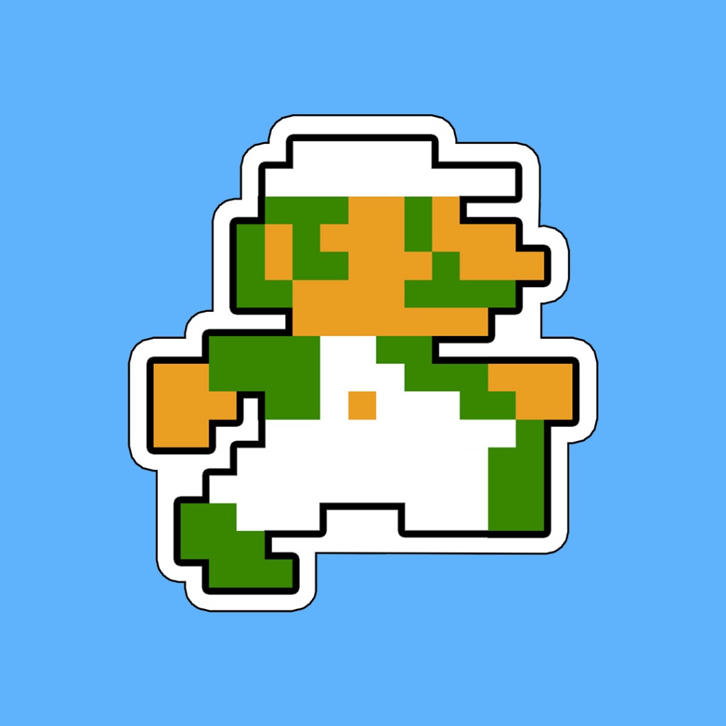 Jual Stiker Game Nintendo 8 Bit Mario Bros Luigi Walk Waterproof Pixel ...