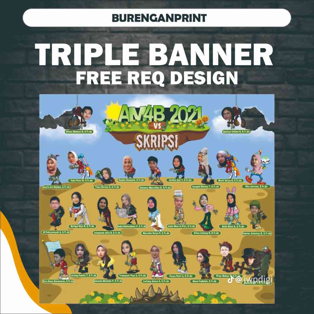 Jual TRIPLE STANDING BANNER SIDANG FREE TEMPLATES DESIGN | Shopee Indonesia