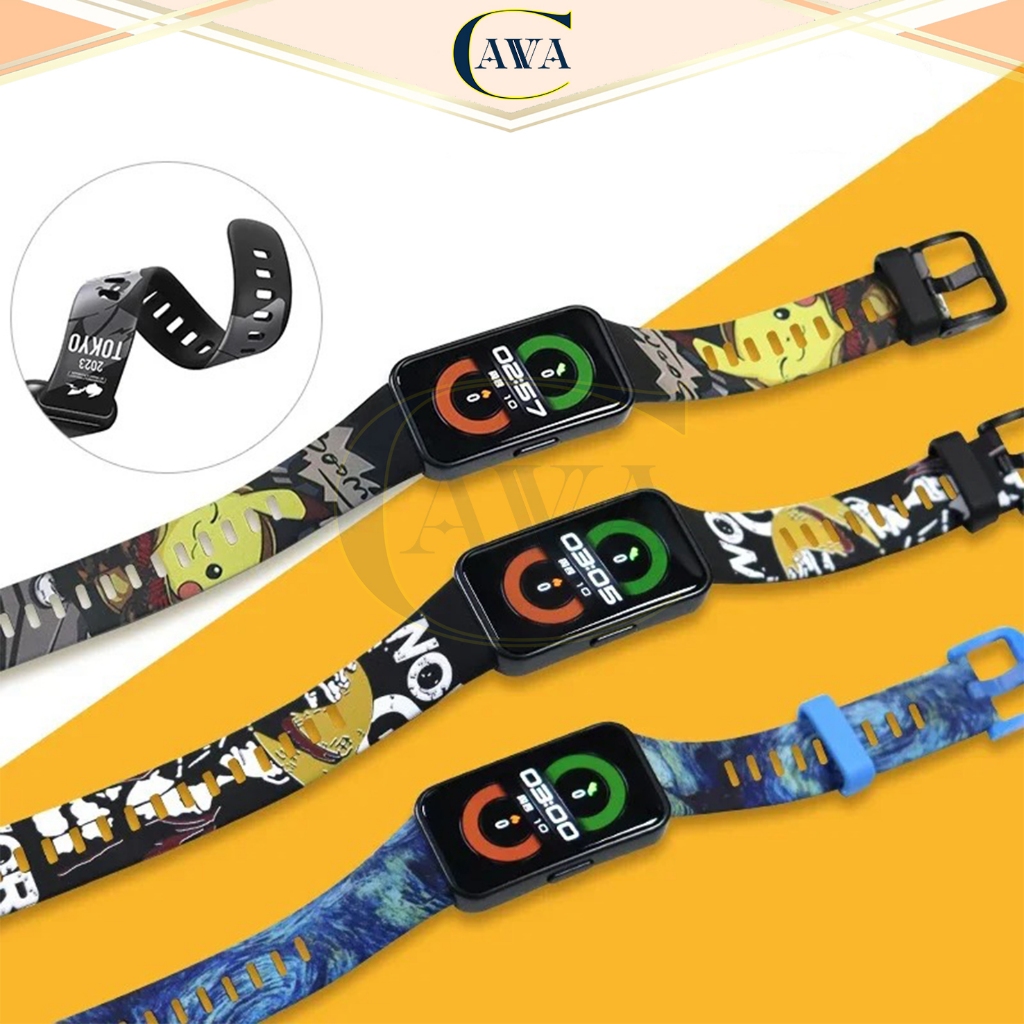 Jual Cavva Strap Huawei Band 8/9/10 Motif Logo Kartun Lucu Army Tali ...
