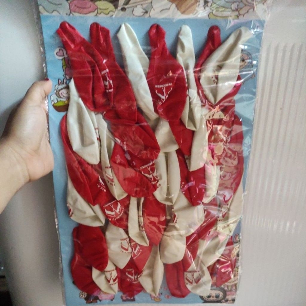 Jual Balon Motif isi 40 merah putih agustusan | Shopee Indonesia