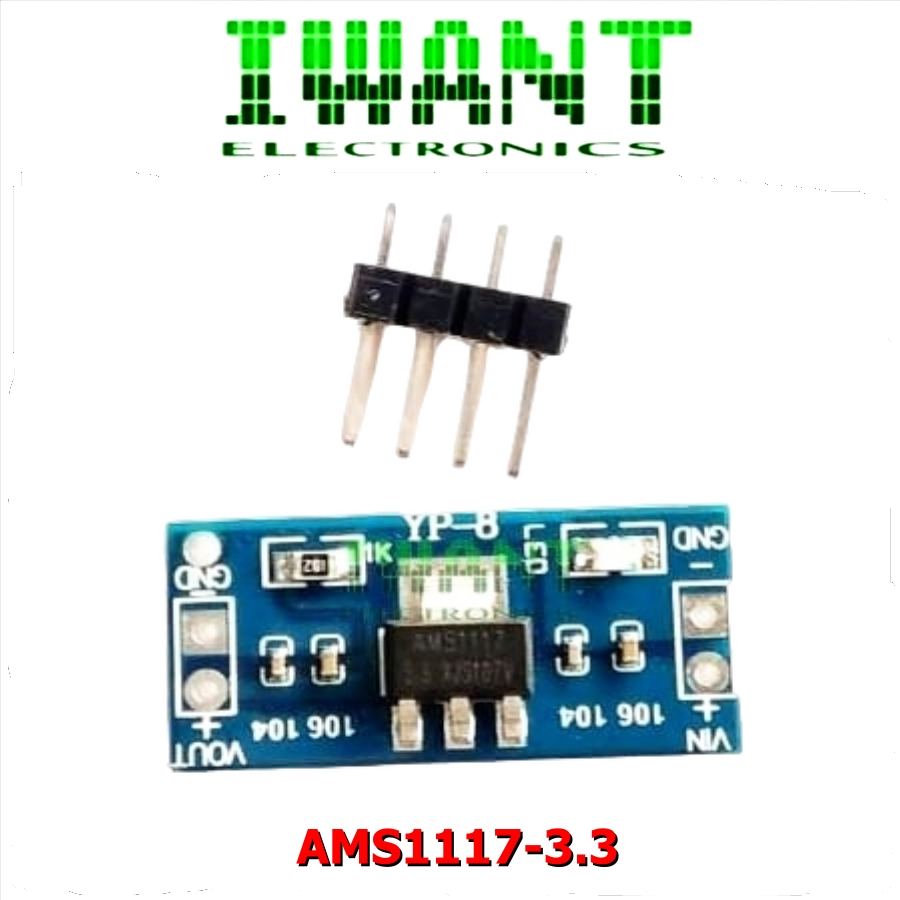 Jual AMS1117 3.3V VOLTAGE REGULATOR MODULE AMS1117-3.3 MODUL AMS1117 3. ...