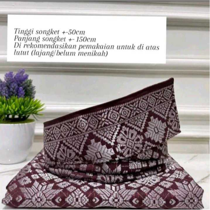Jual SET TANJAK DAN SARUNG SONGKET MELAYU BAHAN FULL SONGKET / Sarung ...