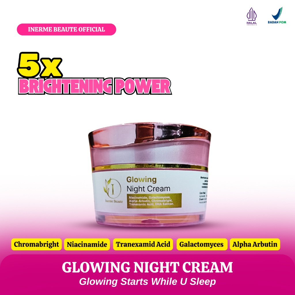 Jual Inerme Beaute Glowing Night Cream 5x Brightening Power - Cream ...
