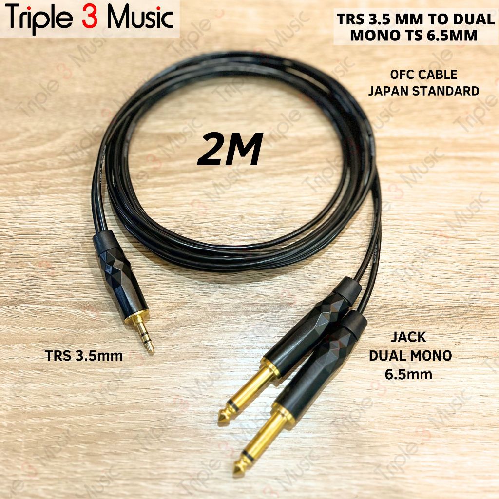 Jual OFC JAPAN Standard Kabel Splitter panjang dual mono ts 6.5 akai ke ...