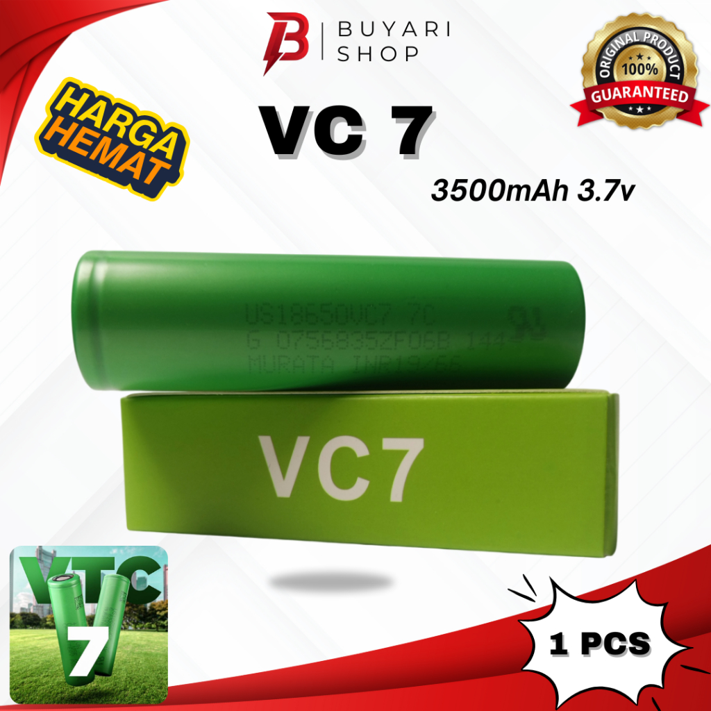 Jual ORIGINAL!!!! BATERAI Sony VC7 18650 3.7V 30A 3500mAh Baterai 18650 VC7 SONY AUTHENTIC 100% ...