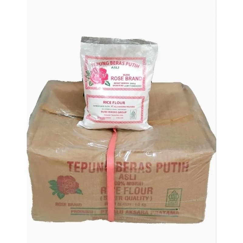 Jual BARU !! Tepung Beras Rose Brand 500gr (1 DUS isi 20 bks) | Shopee ...