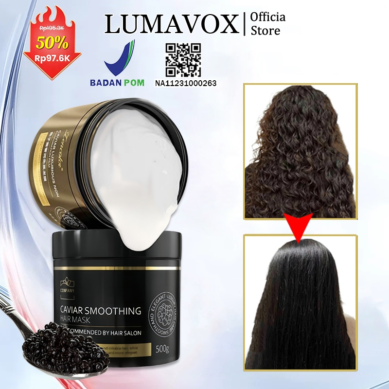 Jual LUMAVOX Masker Pelurus Rambut Permanen Tanpa Catok Masker Rambut ...