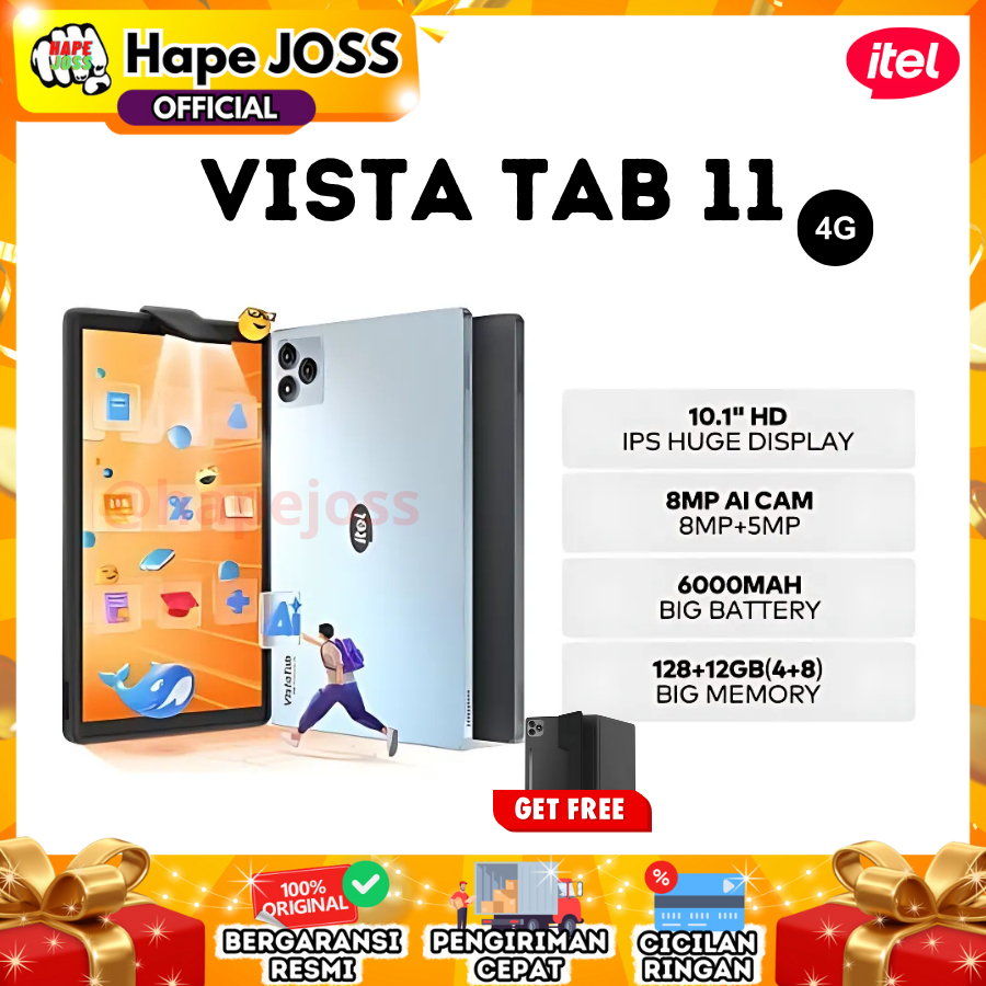 Jual Itel Vista Tab 11 4/128GB 10,1" LTE Garansi Resmi ( FREE KEYBOARD ...