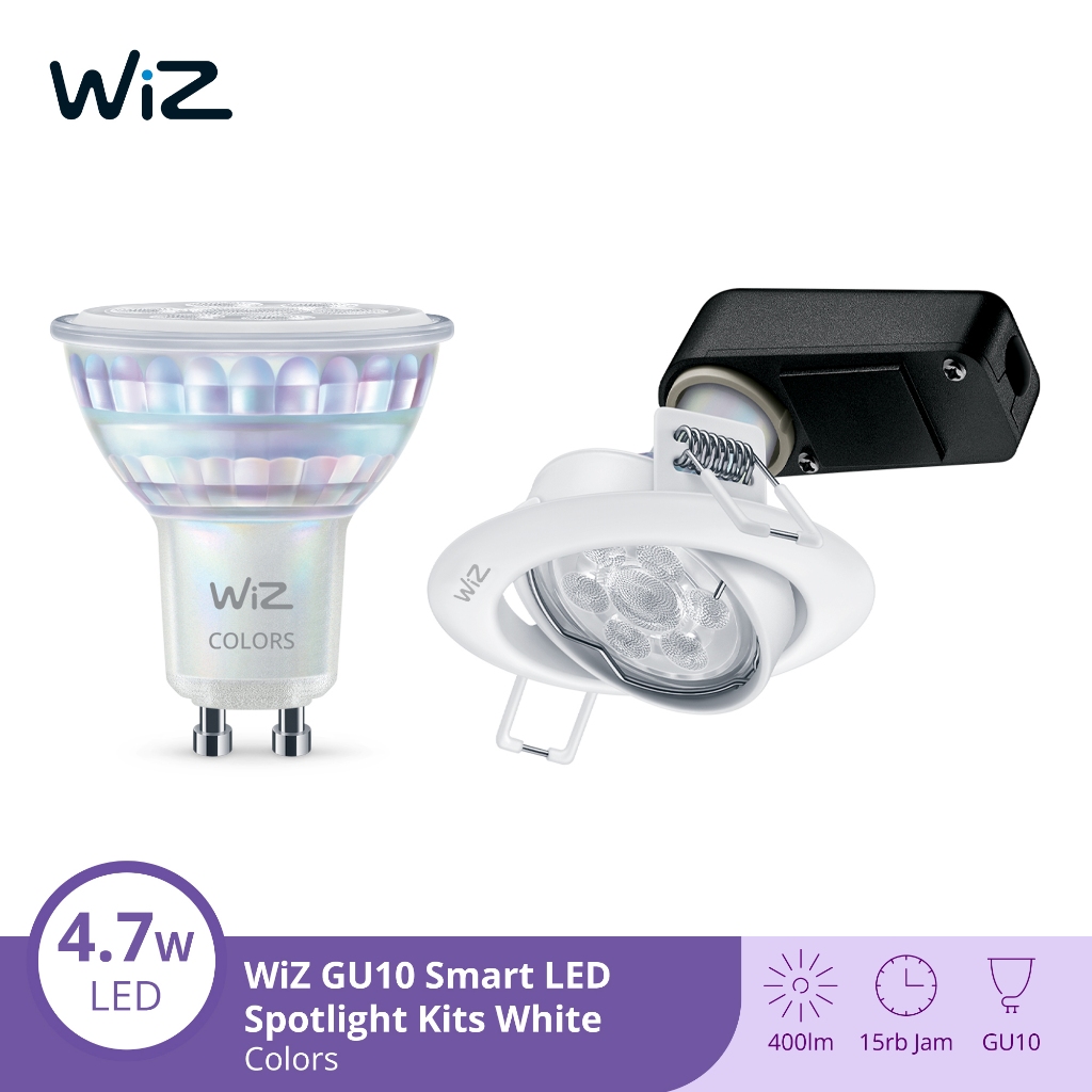 Jual WiZ Lampu Smart LED Spotlight GU10 4,7W Kits White (Putih) - Lampu ...