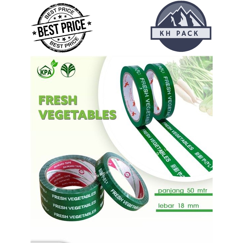 Jual Lakban/Isolasi Fresh Vegetable Sayur Selotip Warna Hijau | Shopee ...