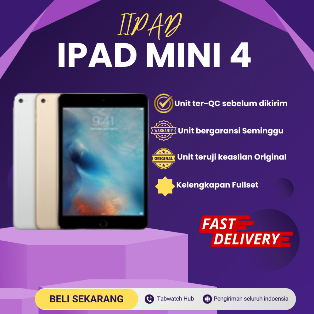 Jual Ipad Mini 4 16GB 64GB 128GB Wifi Only Second | Shopee Indonesia