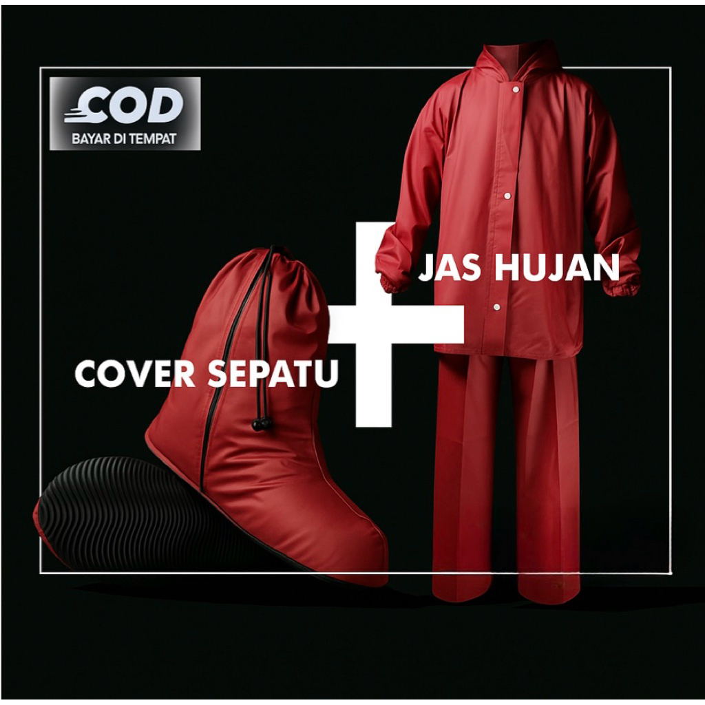 Jual JAS HUJAN LENGKAP JAS SEPATU kualitas terbaik bahan tebal | Shopee ...