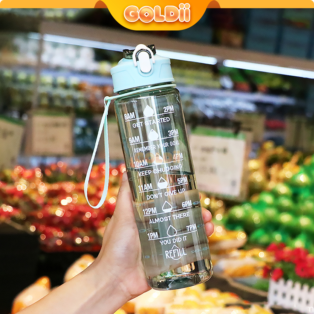 Jual GOLDII - Botol Air Minum Plastik 1 Liter Sporty Design Dengan ...